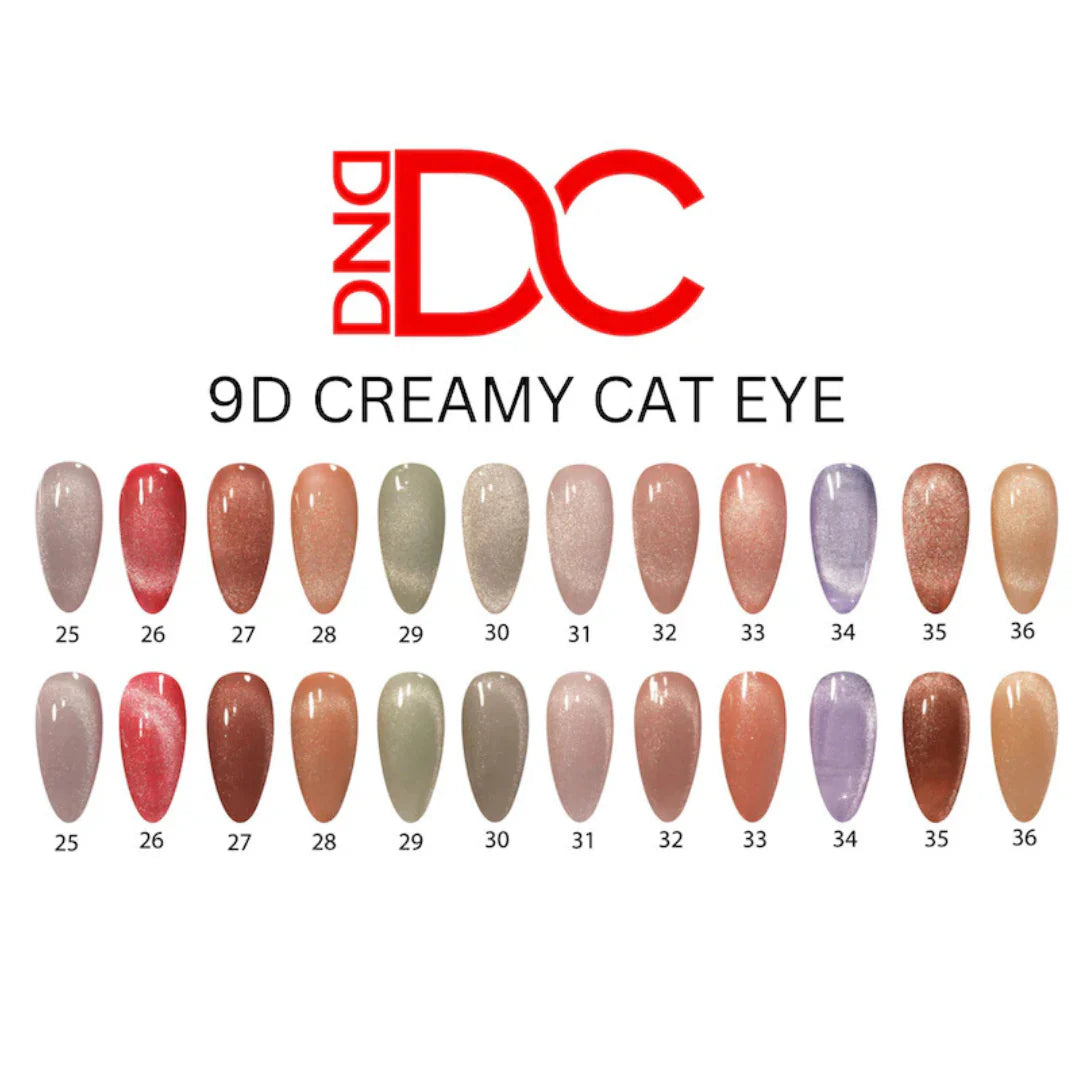 DND DC CAT EYE 9D - CREAMY CAT EYE 12 Color W/ Free 1 Color Chart & Ma ...