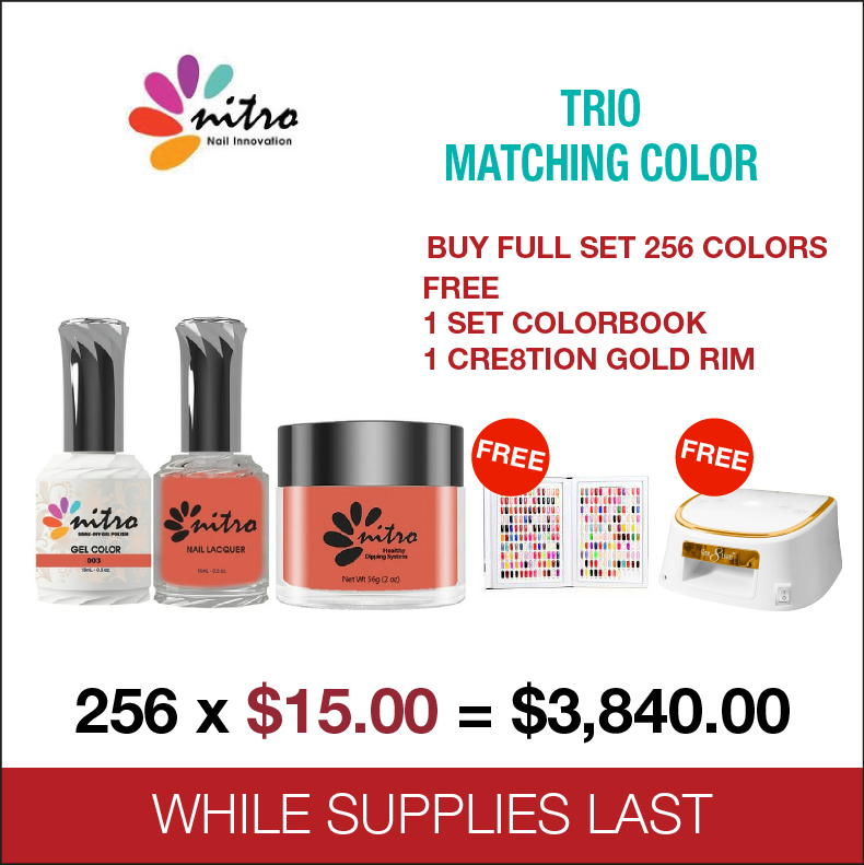 Nitro Trio Matching colors - Full Set 256 Colors Free 1 set Color Book ...