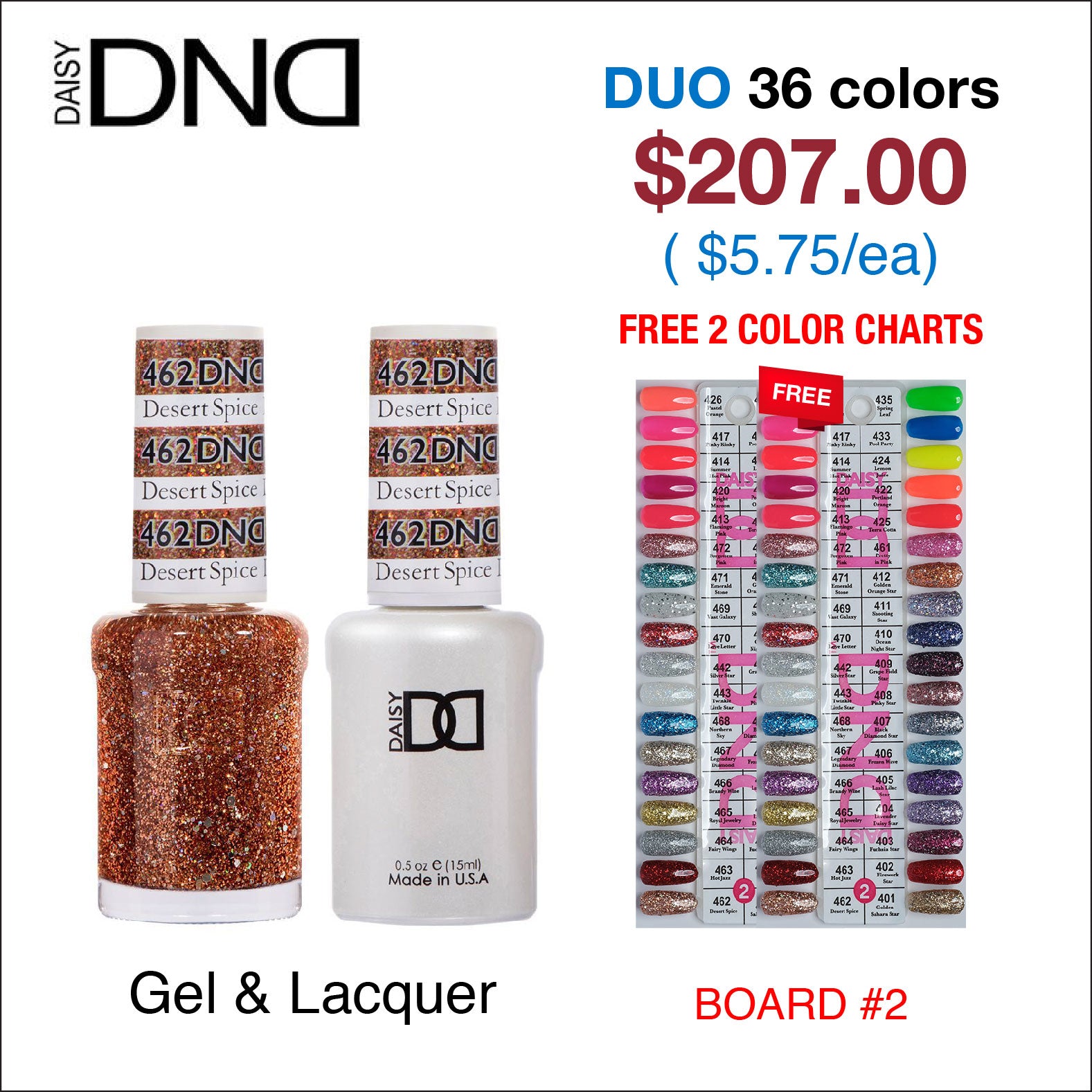 DND Duo Matching Color - 36 colors Board 2 w/ 2 Color Charts – Skylark ...